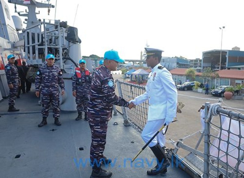 KRI DIPONEGORO- 365 arrives at port of Colombo