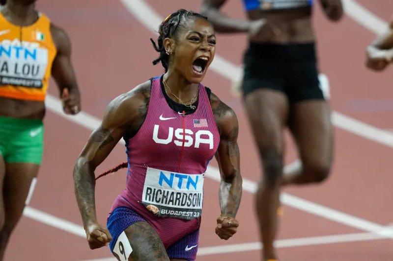 Richardson claims gold for US in 100m at World Athletics Championships