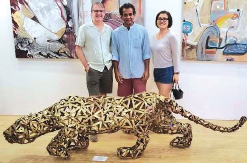 Lalith won an award at the London Art Biennale Exhibition