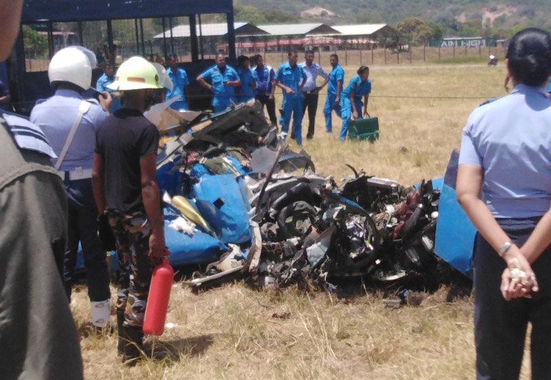 Training aircraft of SL Air Force crashes, two dead